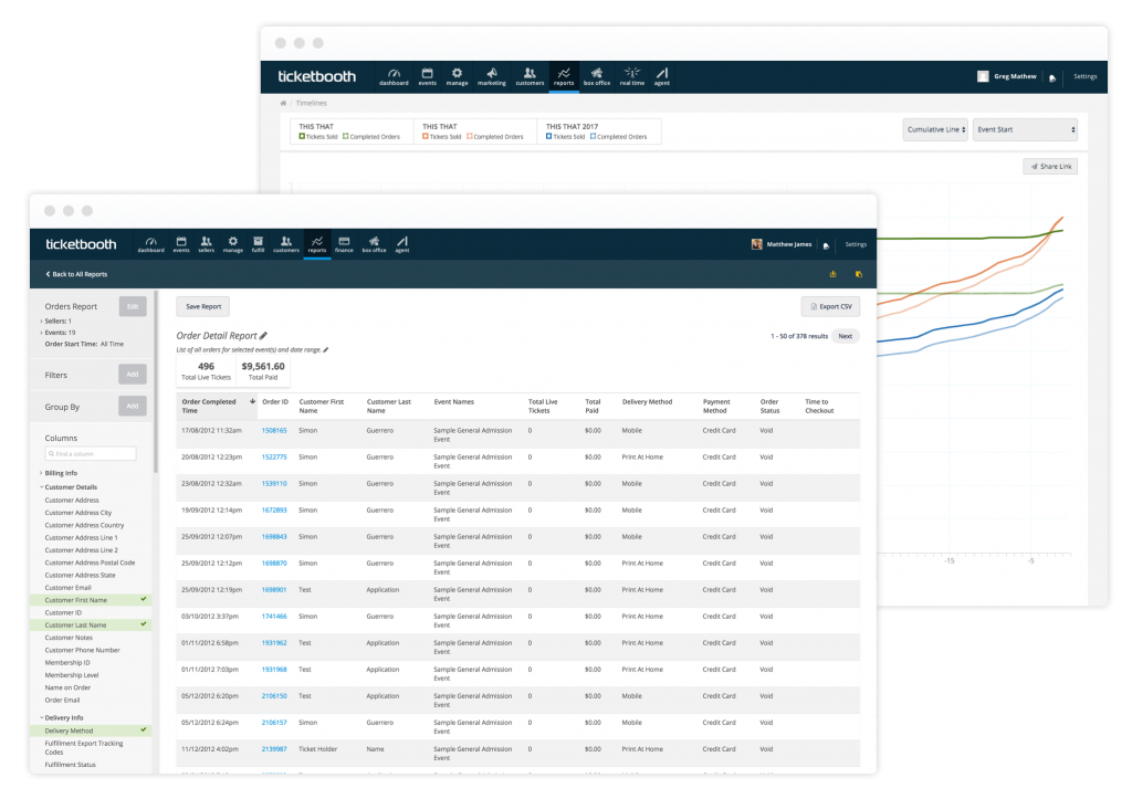 Event Auditing & Reporting - Ticketbooth